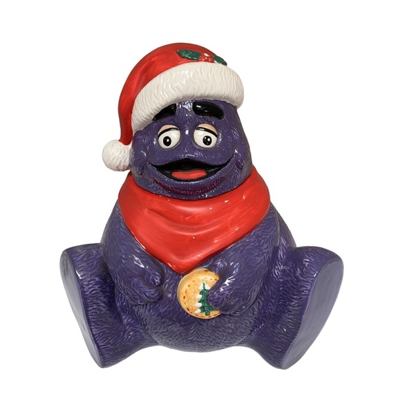 McDonald's | Kitchen | Vintage 997 Mcdonalds Santa Grimace Cookie Jar ...